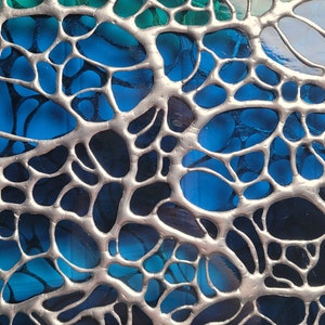 Water Ripple Stained Glass Framed Panel - Etsy