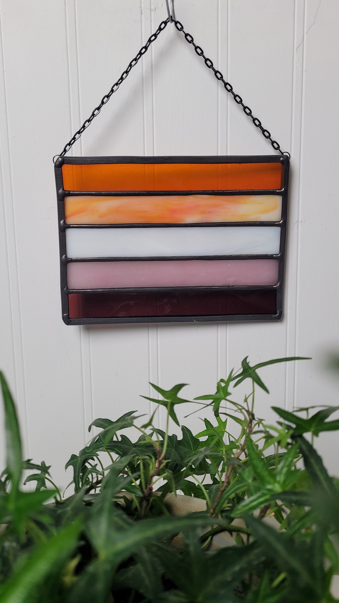 Lesbian Pride Flag Stained Glass Suncatcher - Etsy