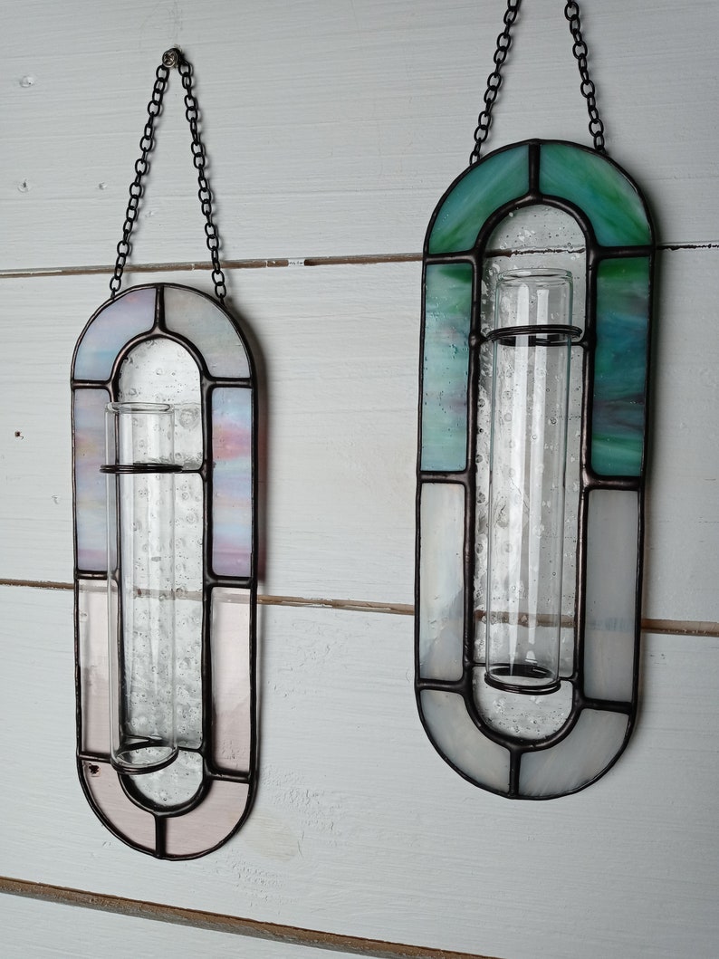 Hanging Stained Glass Plant Propagation/reed Diffuser - Etsy