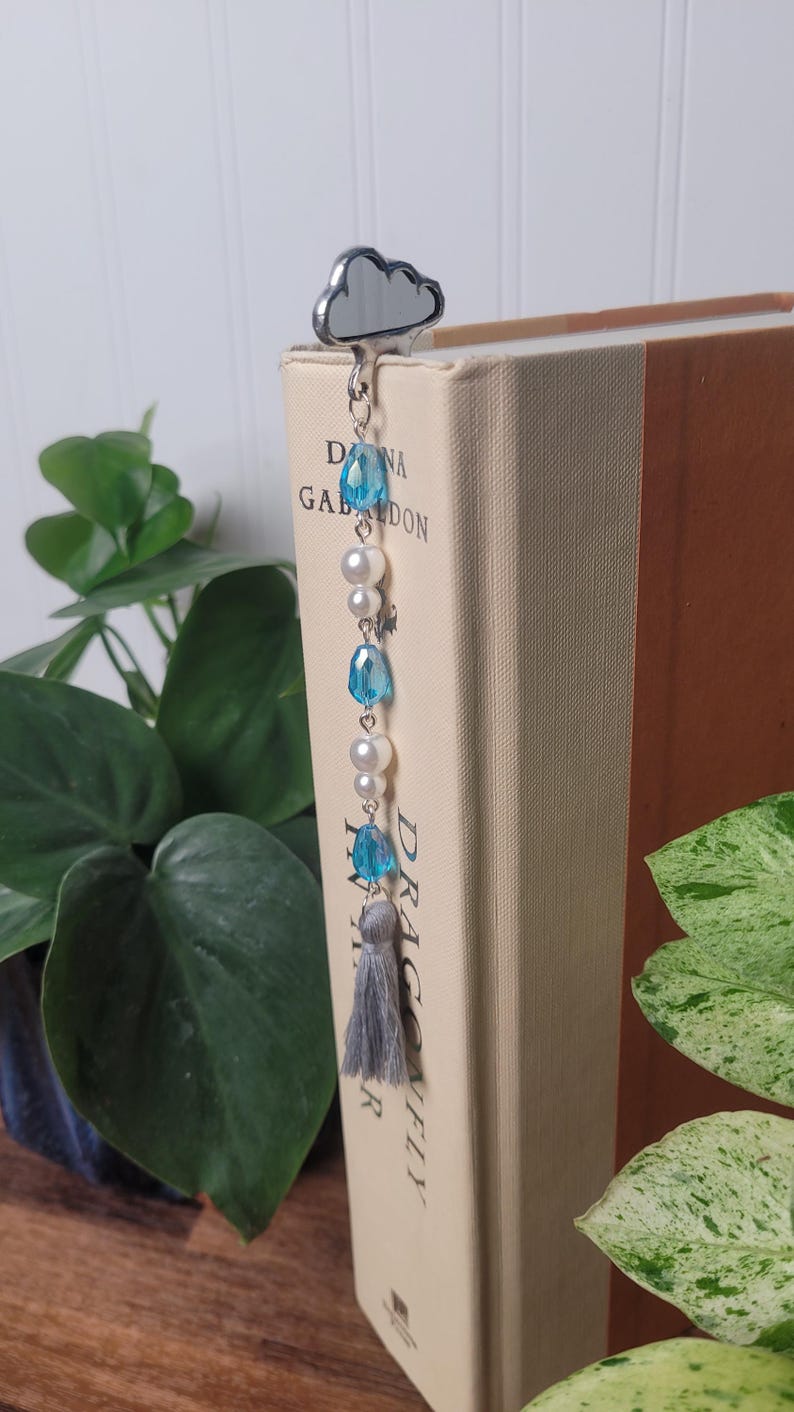 Cloud Charm Stained Glass Hook Bookmark - Etsy
