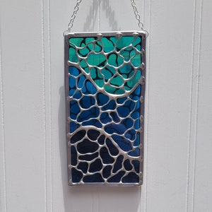Water Ripple Mini Stained Glass Panel - Etsy