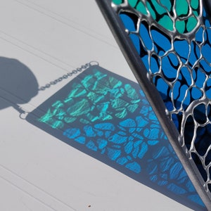 Water Ripple Mini Stained Glass Panel - Etsy