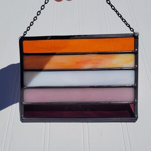 Lesbian Pride Flag Stained Glass Suncatcher - Etsy