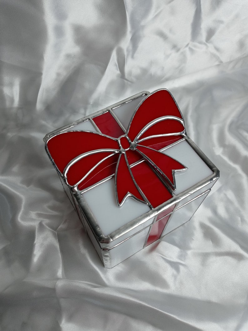 Present Stained Glass Trinket Box - Etsy
