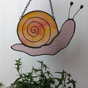 Snail Stained Glass Suncatcher - Etsy