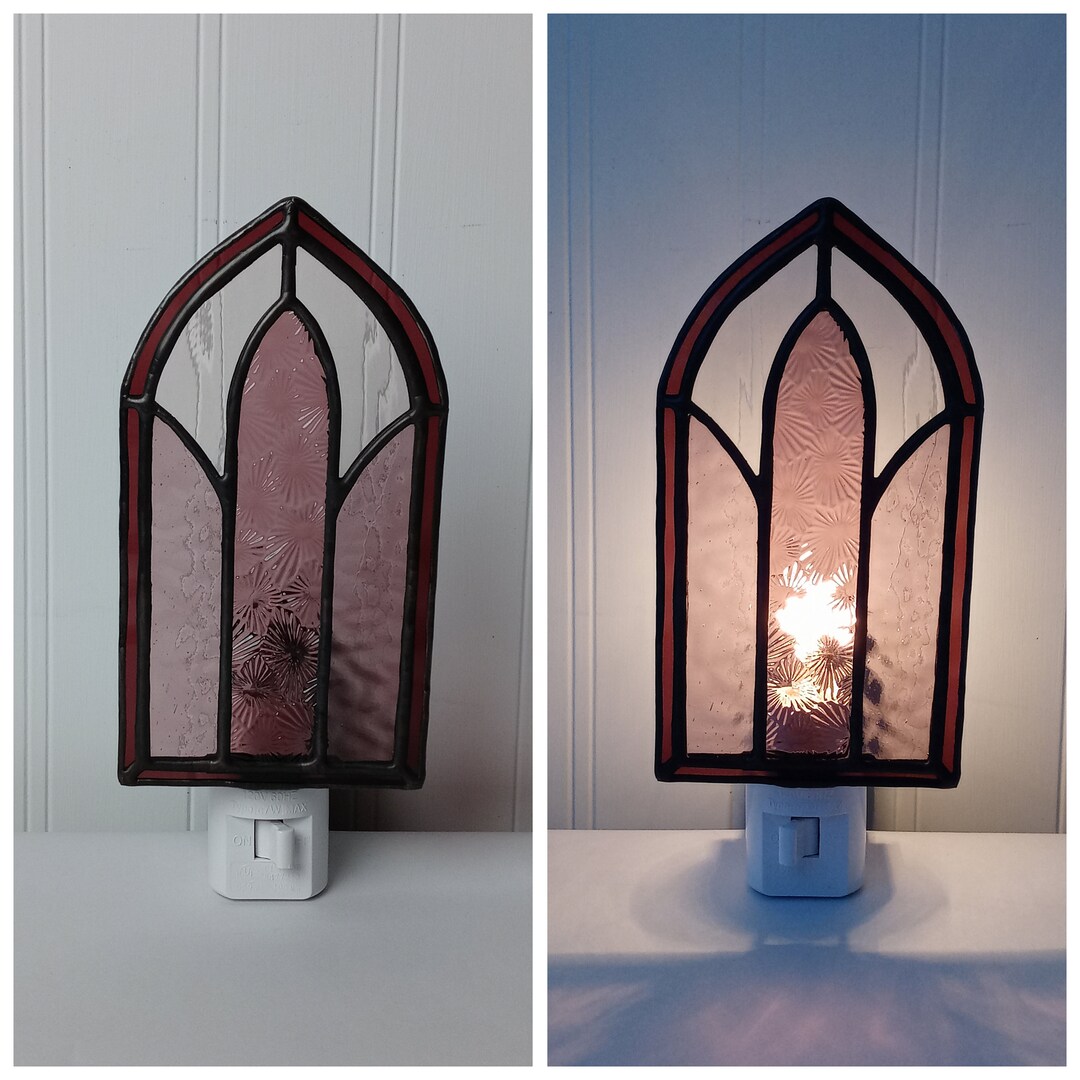 Mini Stained Glass Window Nightlight - Etsy