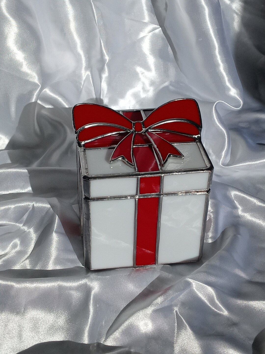 Present Stained Glass Trinket Box - Etsy