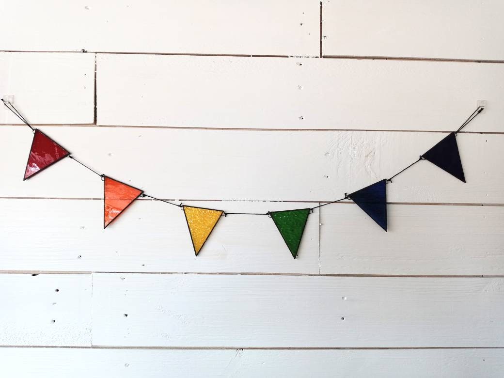 Rainbow Pride Triangle Banner - Etsy