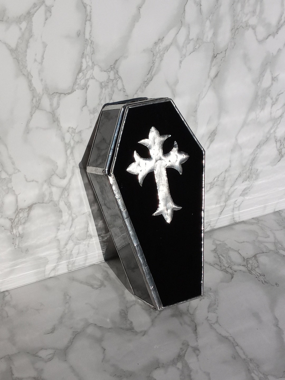 Stained Glass Coffin Trinket Box - Etsy