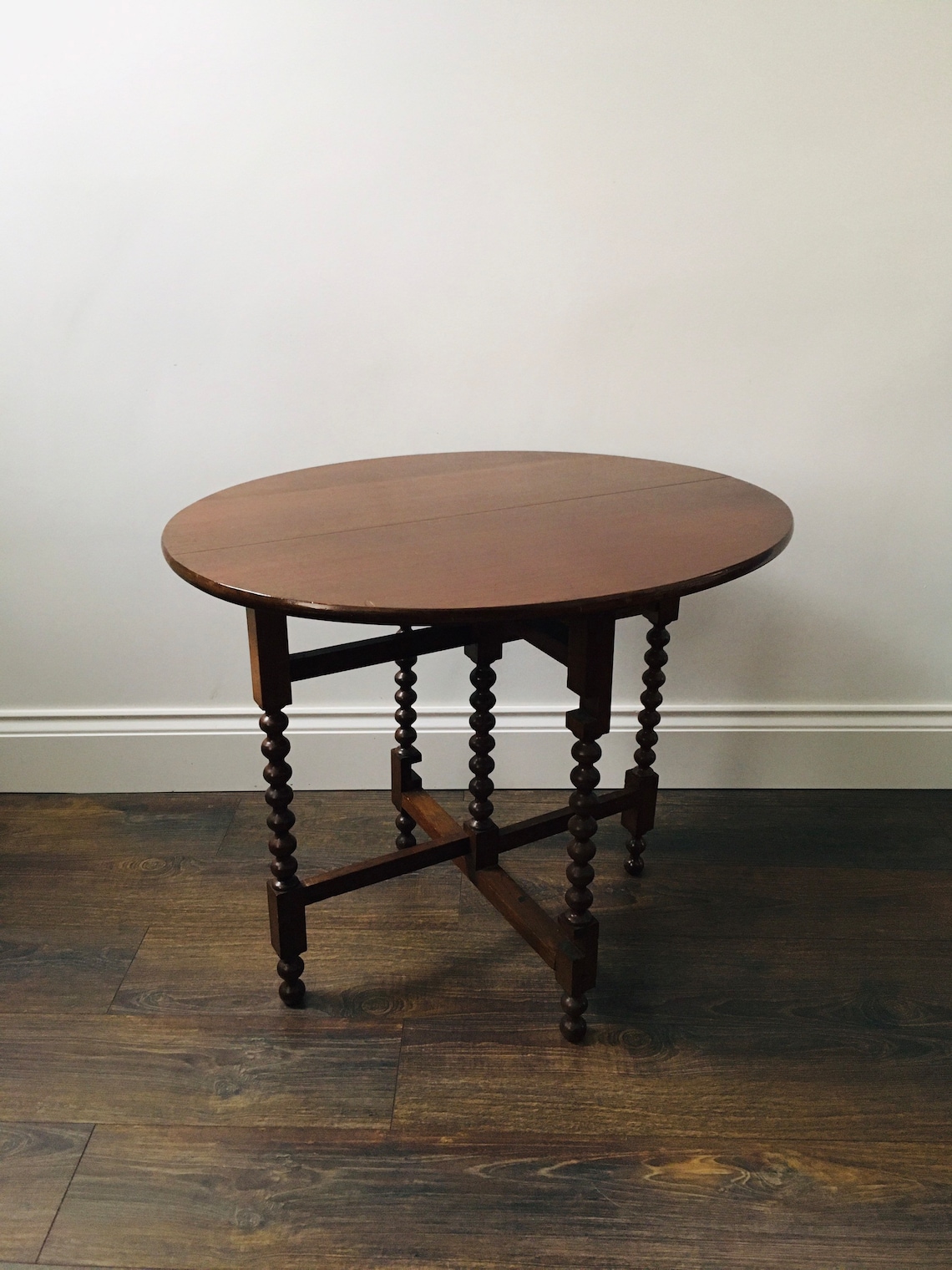 Antique Folding Bobbin Pin Leg Table - Etsy