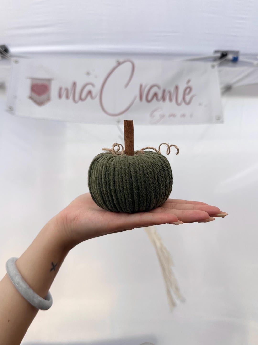 Pretty Pumpkin | Macrame Pumpkin | Cinnamon Stick | Home Decor | Fall ...