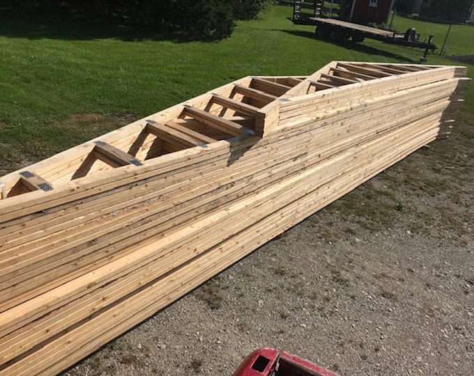 Pole Barn (roof) Trusses -all Sizes Available MSR and #2 Grade Lumber ...