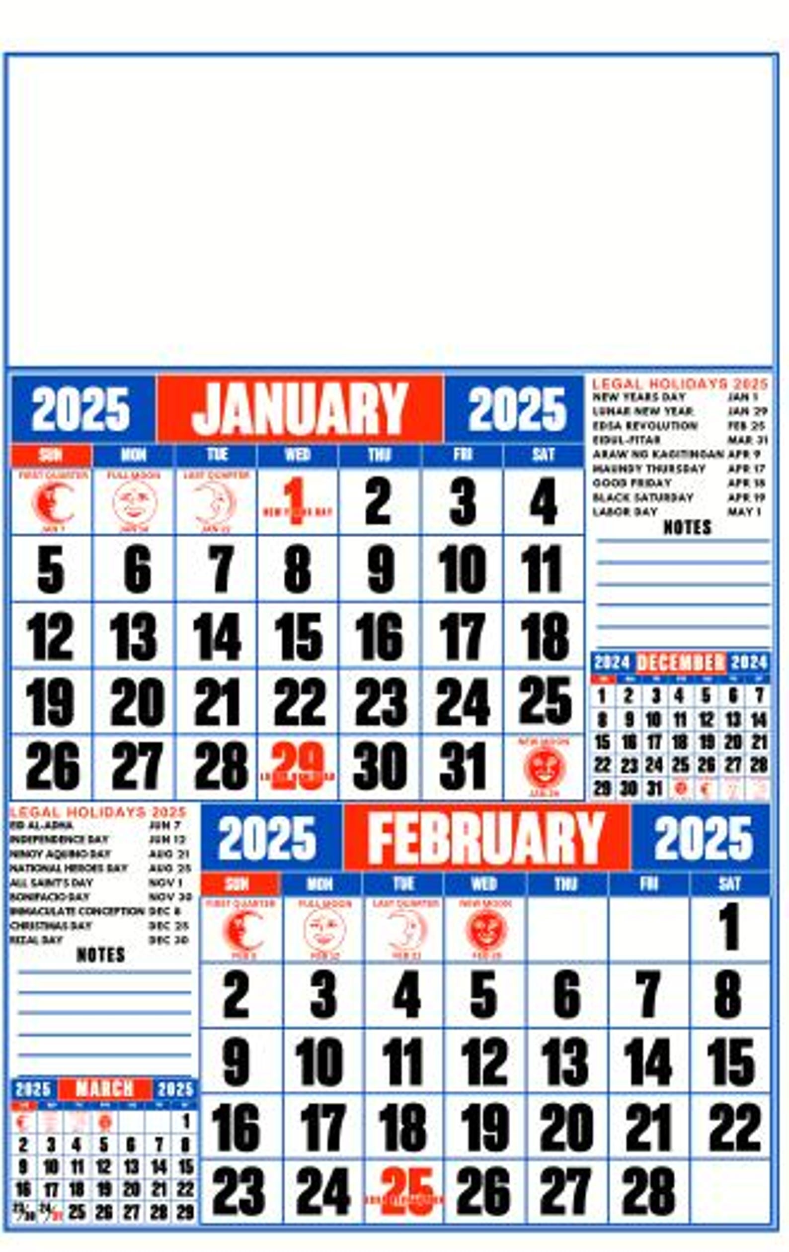 COMMERCIAL CALENDAR 2025 - Etsy