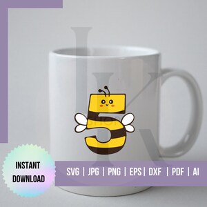 Numbers for Kids Birthday Bundle 0-9 Animal Bee Numbers for Cricut ...