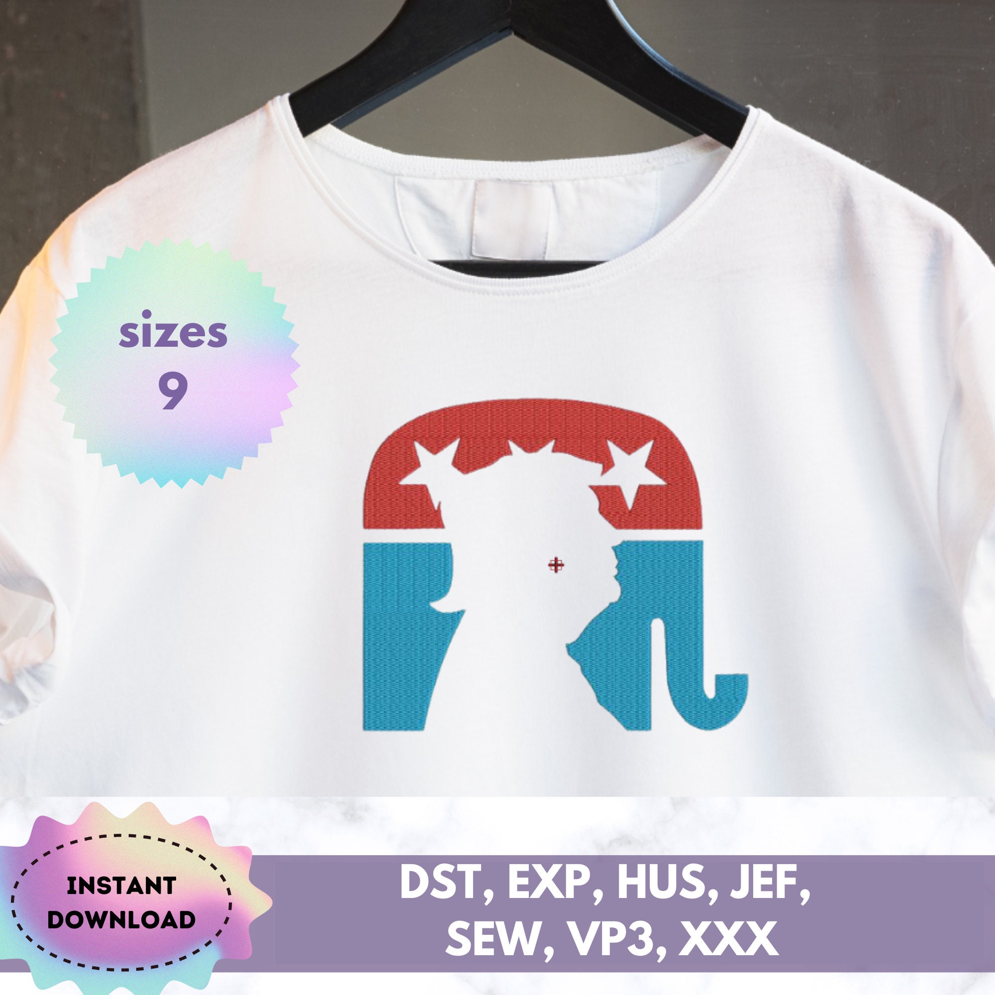 Trump Machine Embroidery Design Donald Trump Campaign - Etsy