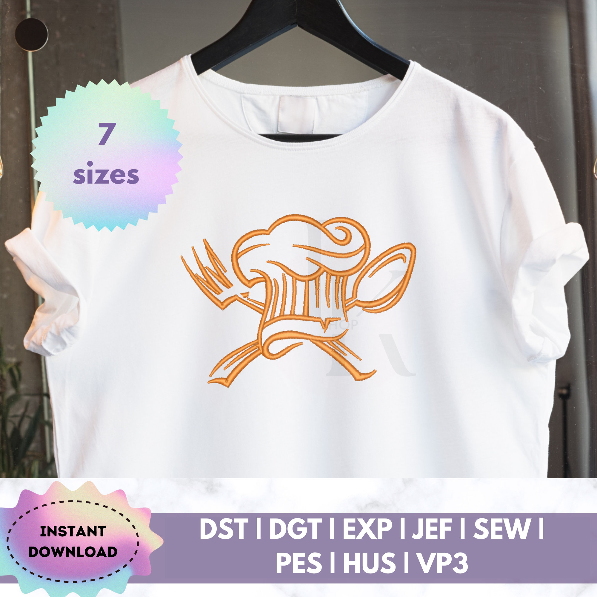 Kitchen Embroidery Machine Designs Pes Cooking Instant Digital Download ...