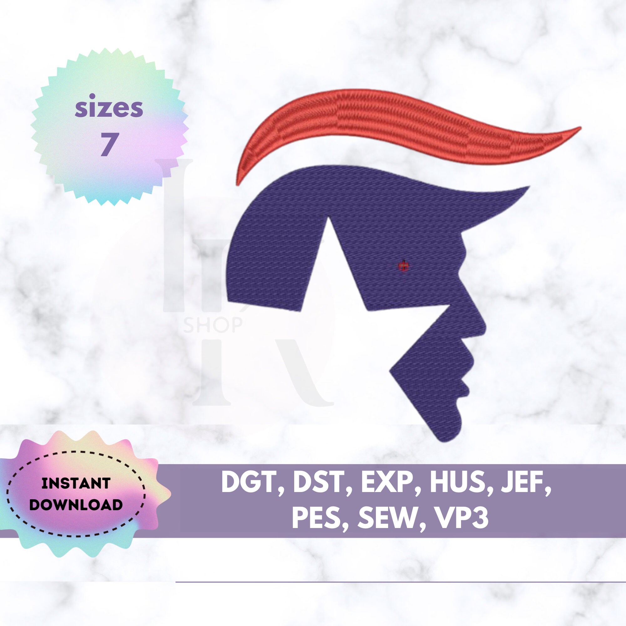 Donald Trump 2024 Machine Embroidery Design Make America Great Again - Etsy