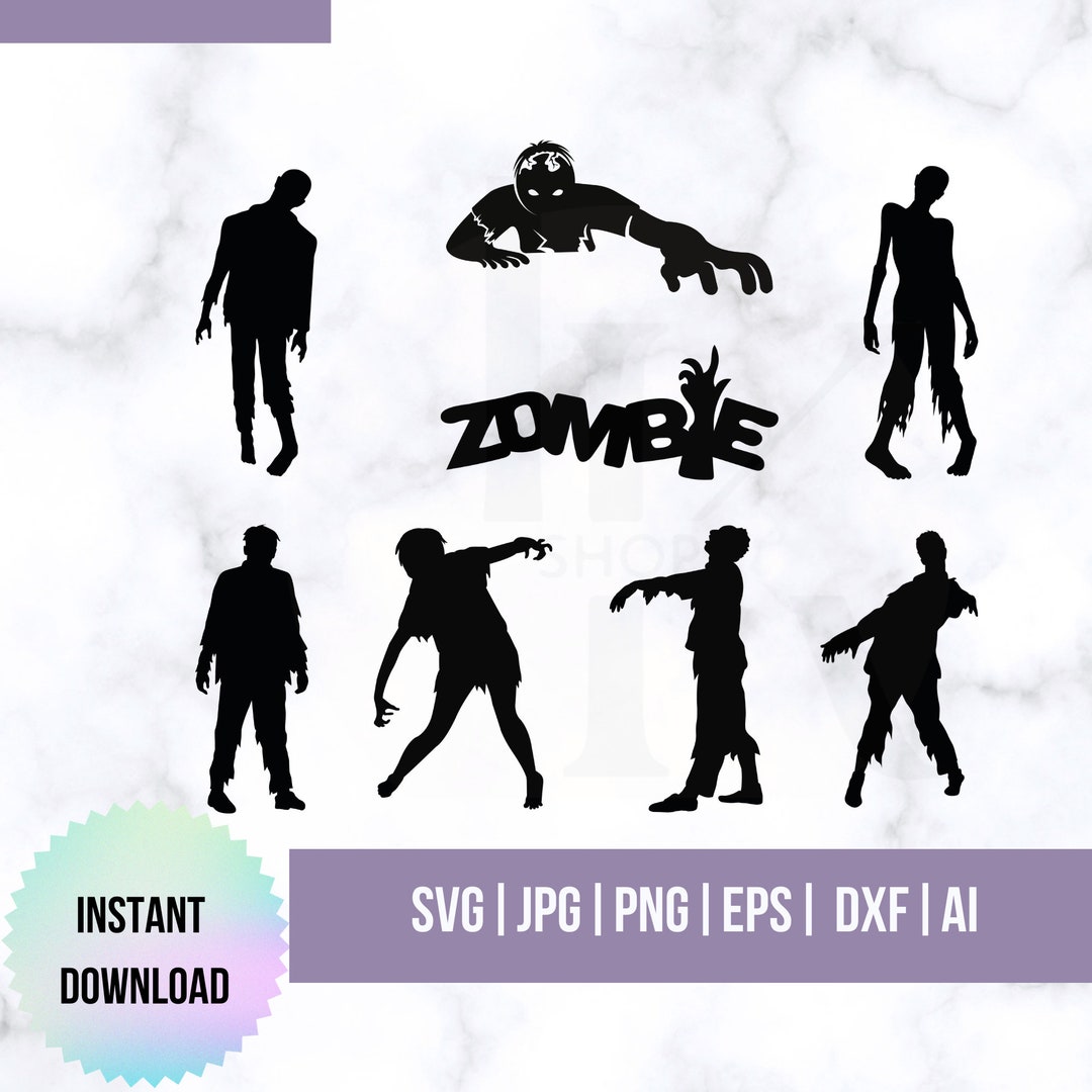 Zombie SVG Bundle Cut Files for Cricut - Etsy