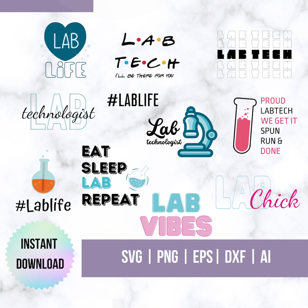 Lab Tech SVG Bundle, Laboratory Technician Svg, Laboratory Tech Svg ...