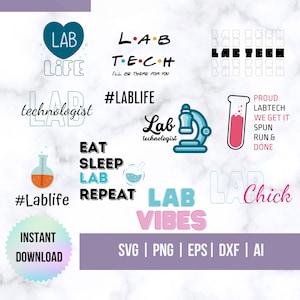 Lab Tech SVG Bundle, Laboratory Technician Svg, Laboratory Tech Svg ...