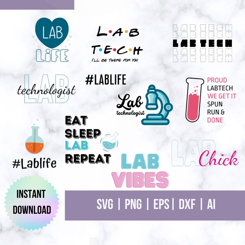 Lab Tech SVG Bundle, Laboratory Technician Svg, Laboratory Tech Svg ...