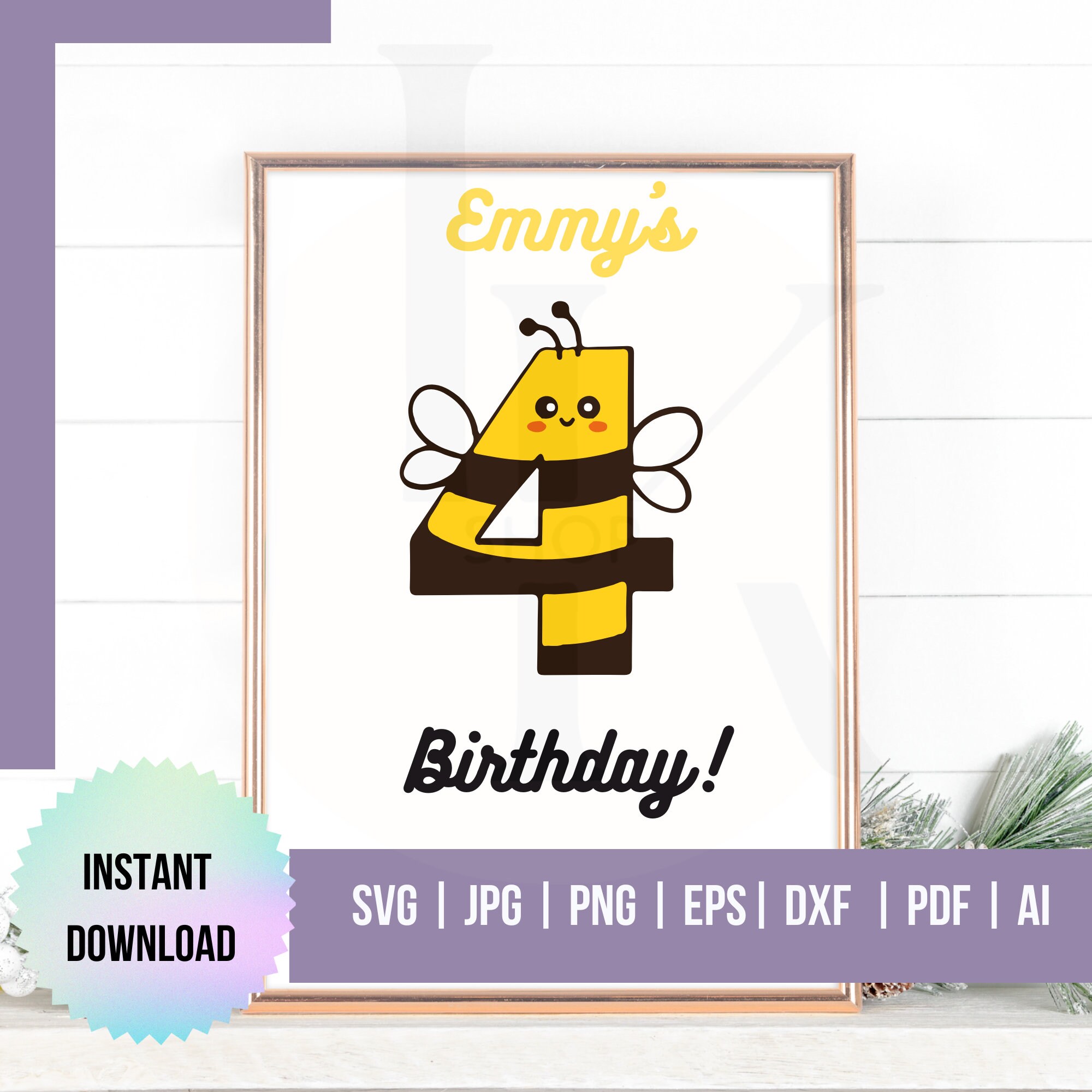 Numbers for Kids Birthday Bundle 0-9 Animal Bee Numbers for Cricut ...