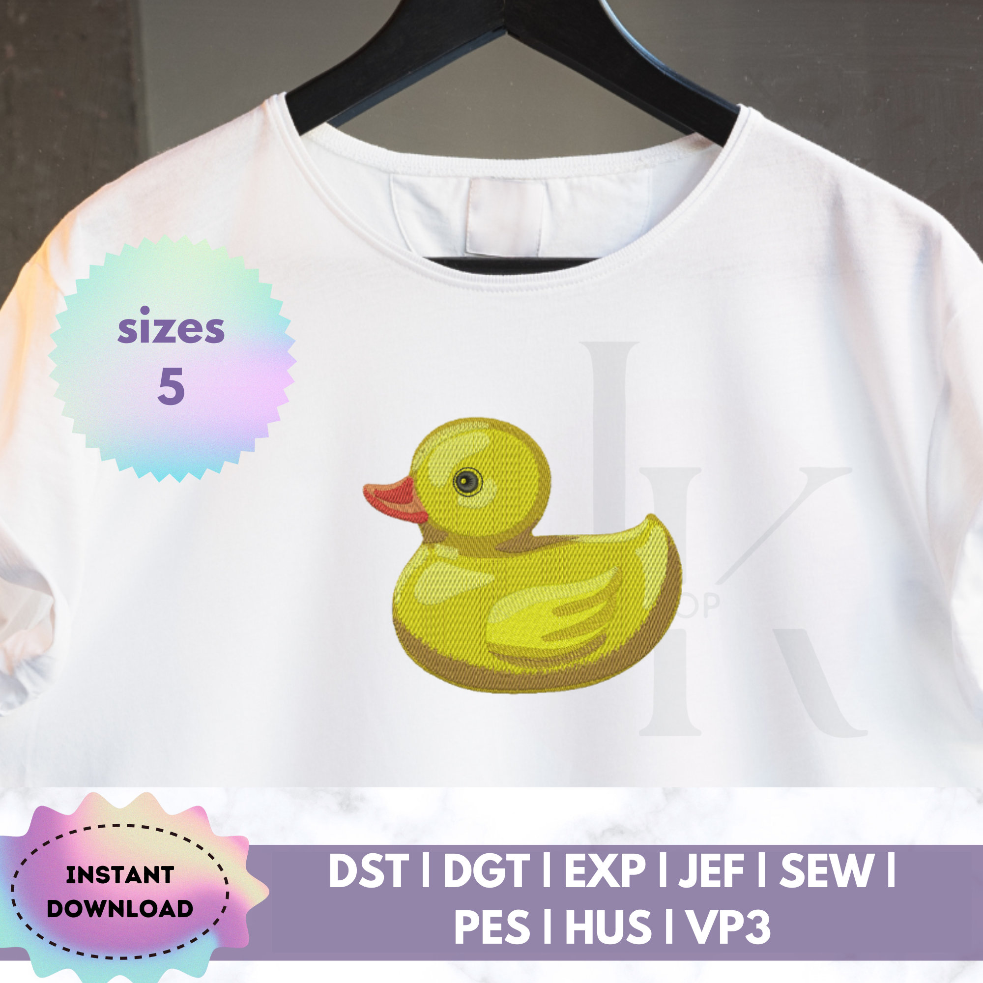 Yellow Rubber Duck Embroidery Designs Duck Machine Embroidery - Etsy