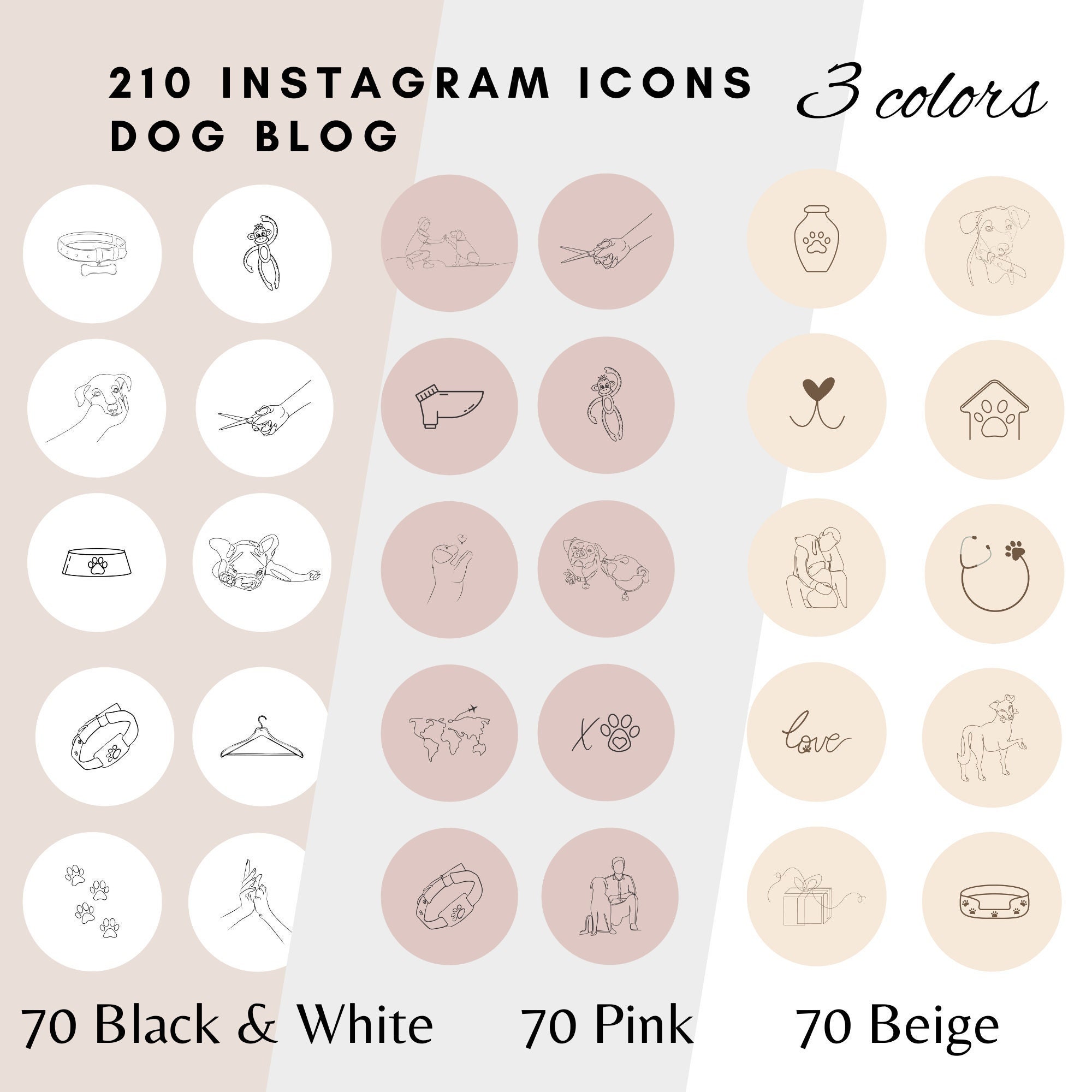 Dog Blog Instagram Highlight Covers | Daily Pets Cover Icons Animal ...