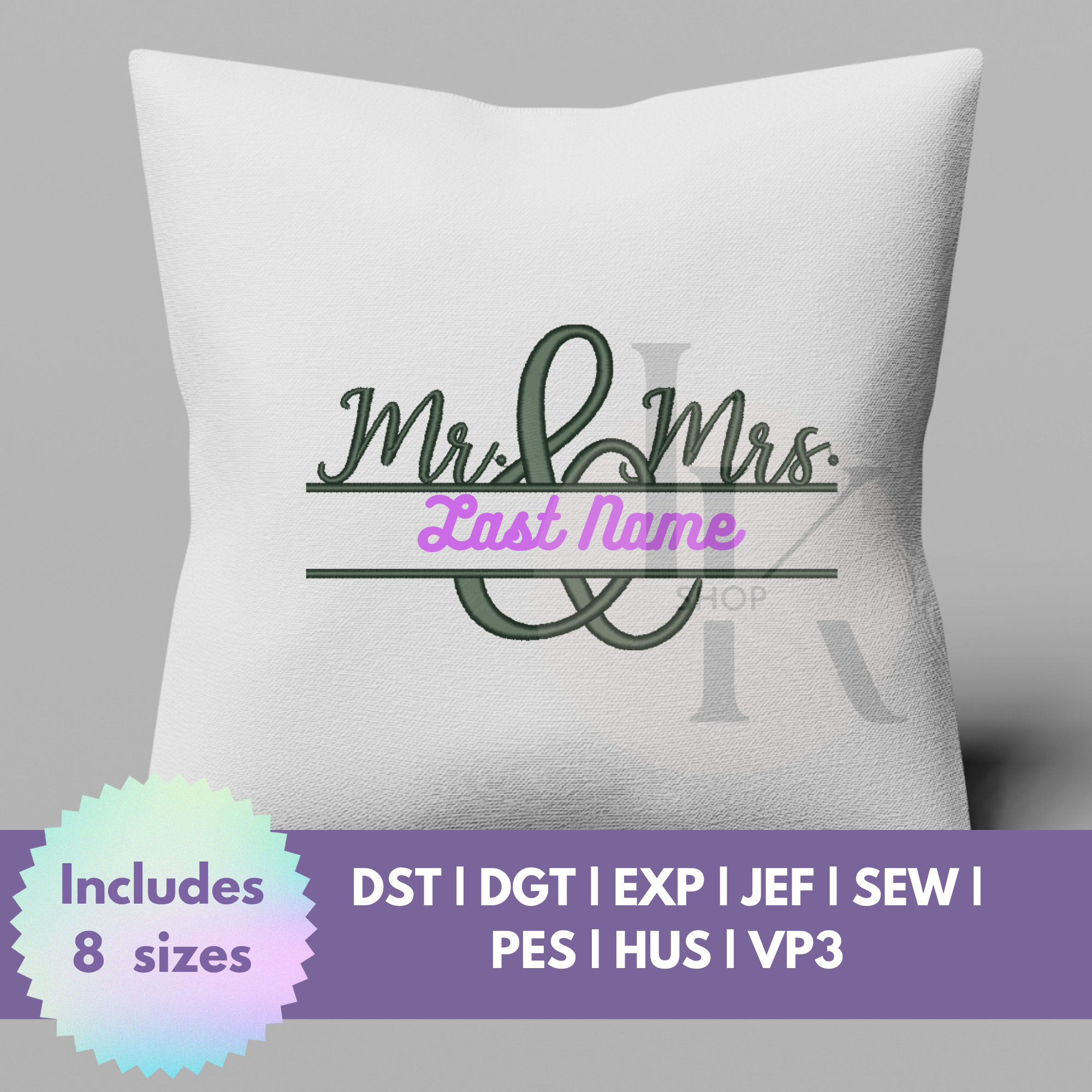 Mr & Mrs Machine Embroidery Design Wedding Embroidery Designs Husband ...