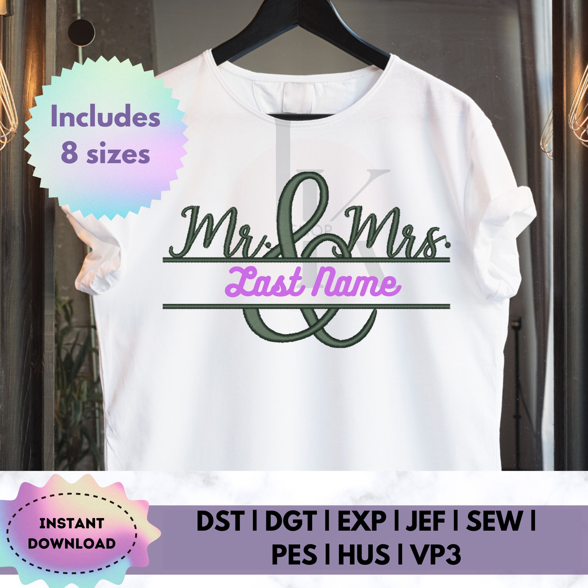 Mr & Mrs Machine Embroidery Design Wedding Embroidery Designs Husband ...