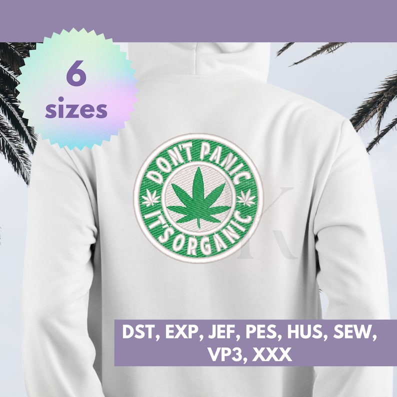 Cannabis Machine Embroidery Design Funny Embroidery Pattern - Etsy