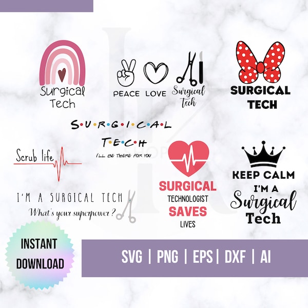 Surgical Tech Svg - Etsy