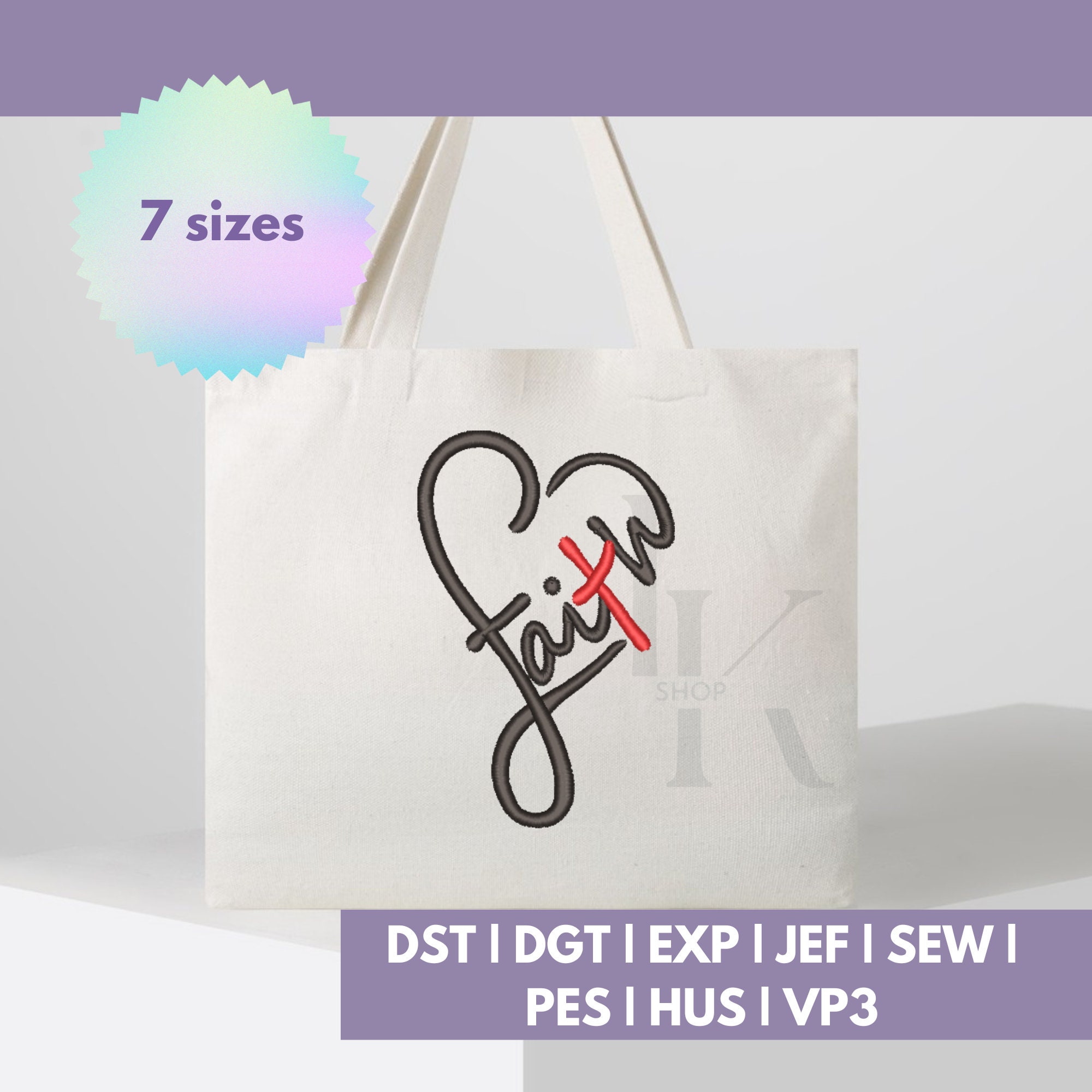 Faith Heart Machine Embroidery Design Christian Embroidery Religious ...