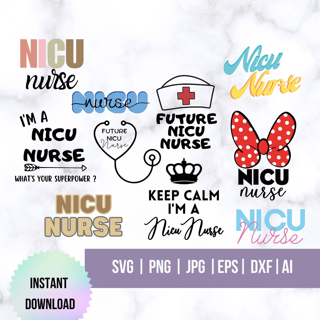 NICU Nurse Svg, Neonatal Intensive Care Unit Svg, Neonatal ICU Nurse ...