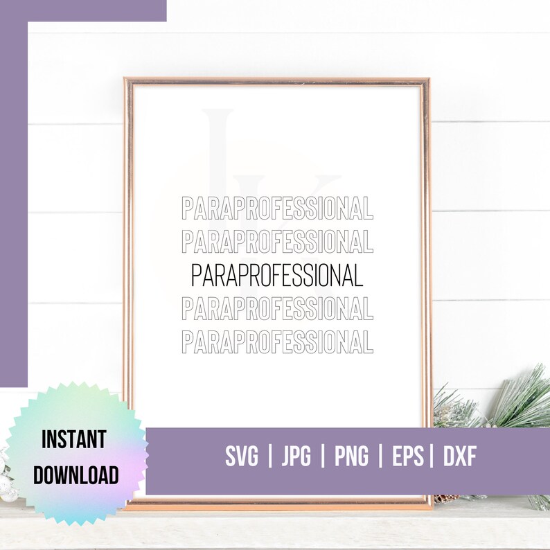 Paraprofessional Bundle SVG Para Svg Teacher Eps Dxf Png Files - Etsy