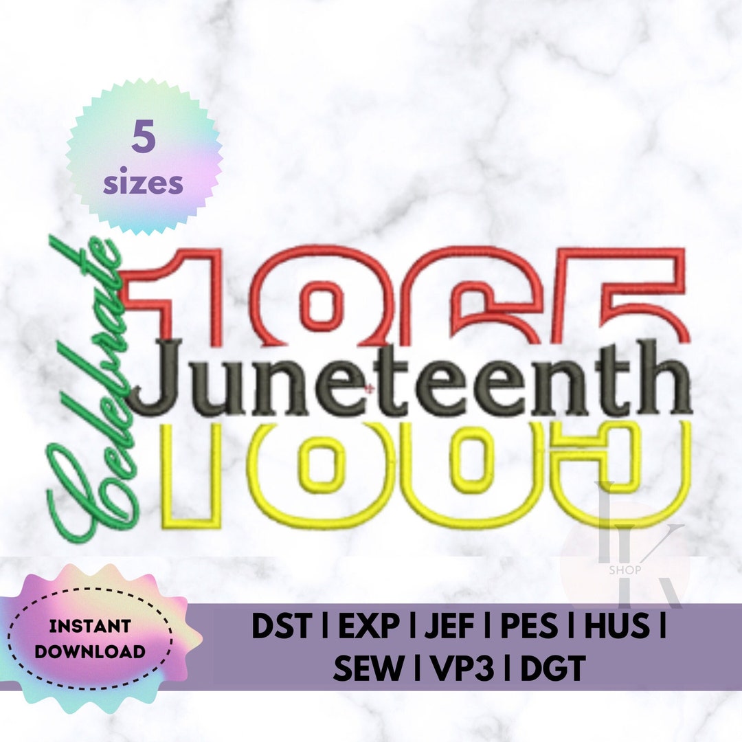 Black History Juneteenth Machine Embroidery Designs | Quote Embroidery ...