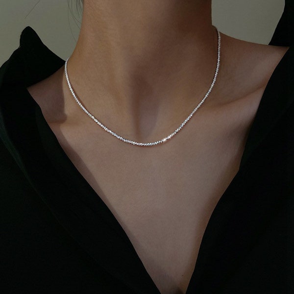 Silver Necklace - Etsy