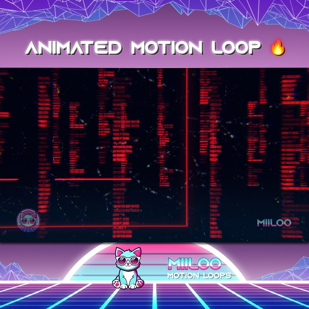 Red Glitch Code Motion Background | 4K UHD 3840x2160 | 60FPS | Cyber ...
