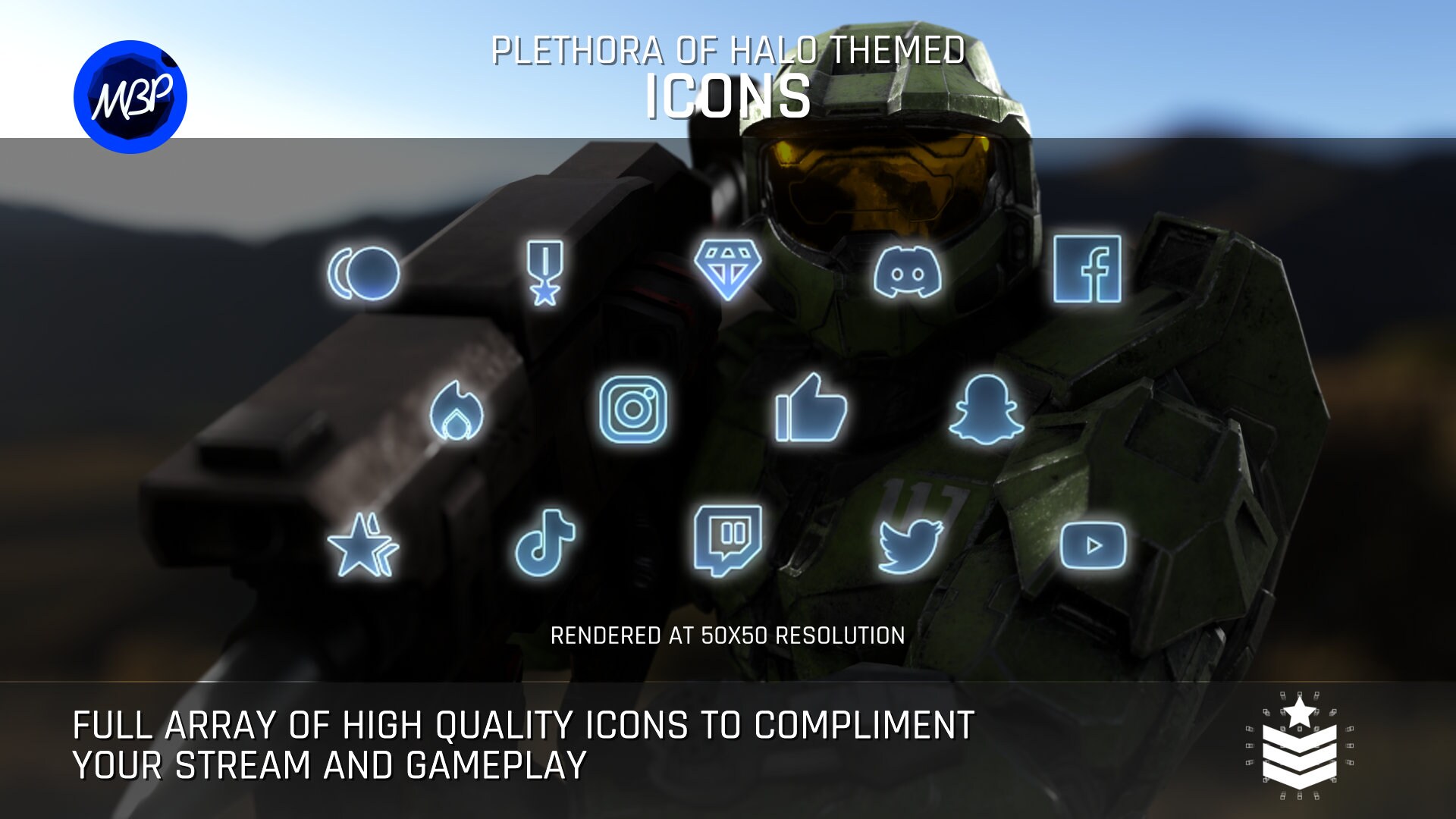 Halo INFINITE Video Game and TV Show Themed Stream Package for Twitch ...