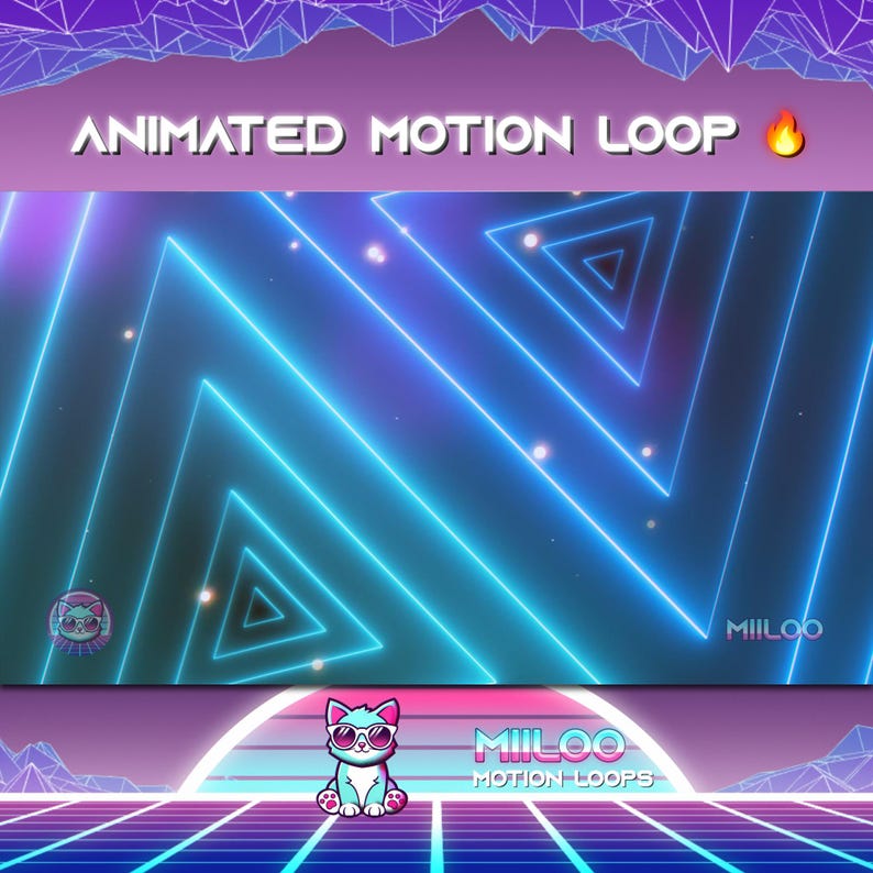 Seamless Neon Triangle Motion Background – Futuristic Glow Animation - Etsy