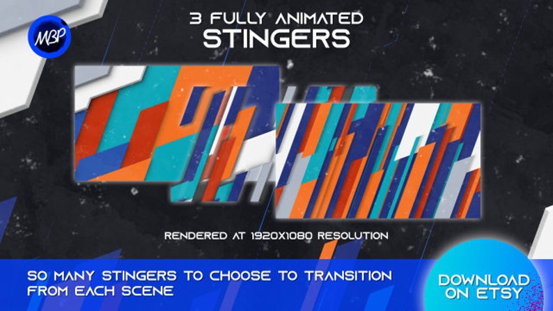 Animated Diagonal Themed Pack for Twitch Animated Twitch Overlays ...
