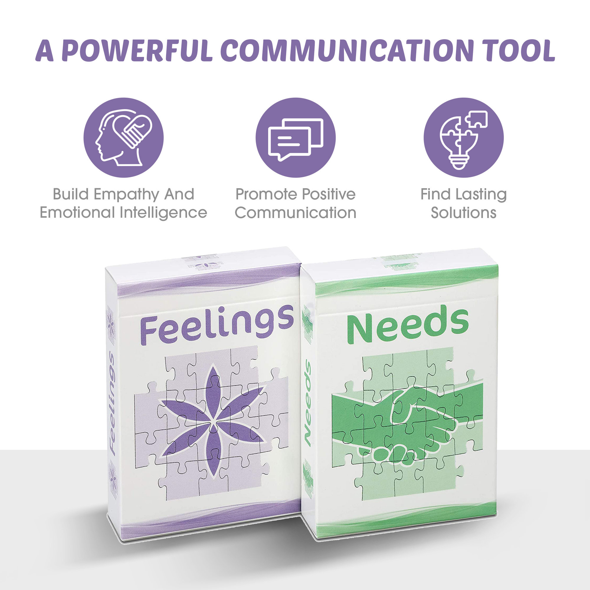 The Empathy Set: Powerful Communication Tool (feelings and Needs Flash ...