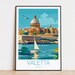 Valetta Travel Poster, Malta Wall Art, Valetta Malta Print ...