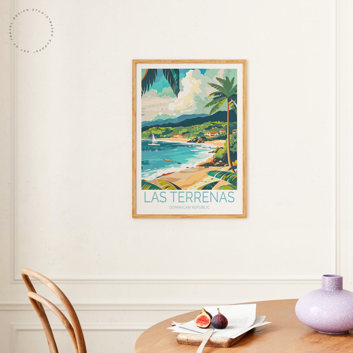 Las Terrenas Travel Poster, Dominican Republic Wall Art, Las Terrenas ...