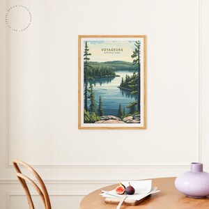 Voyageurs National Park Travel Poster, Minnesota Wall Art, Voyageurs ...