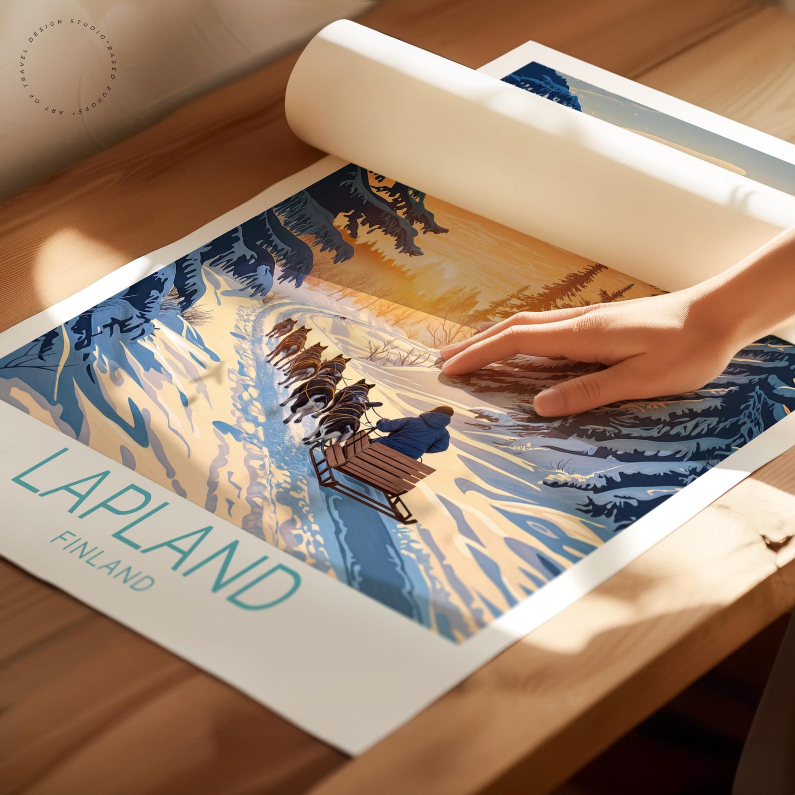 Lapland Travel Poster, Finland Wall Art, Lapland Print, Personalised ...