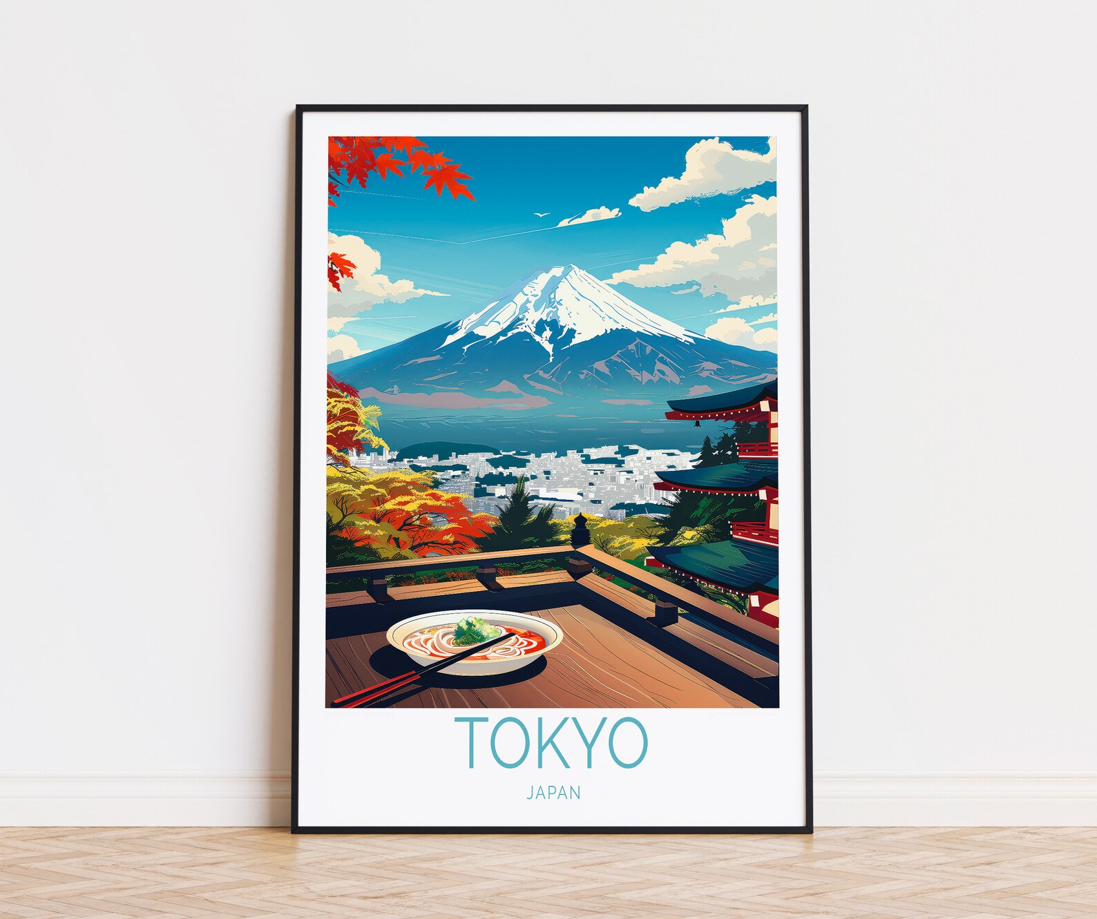 Tokyo Japan Travel Poster, Tokyo Wall Art, Japan Ramen Food Poster ...