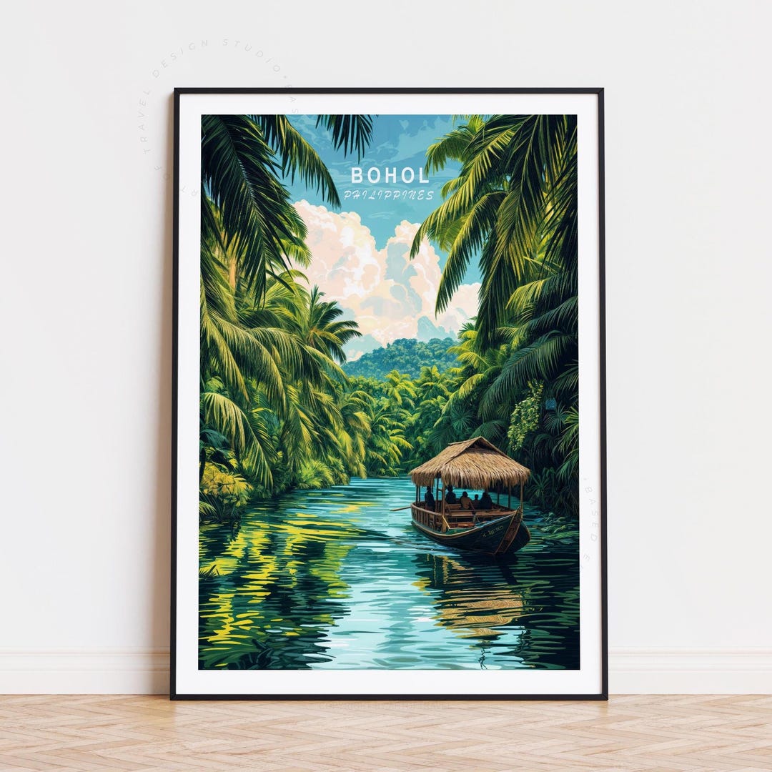 Bohol Travel Poster, Philippines Wall Art, Bohol Print, Birthday Gifts ...