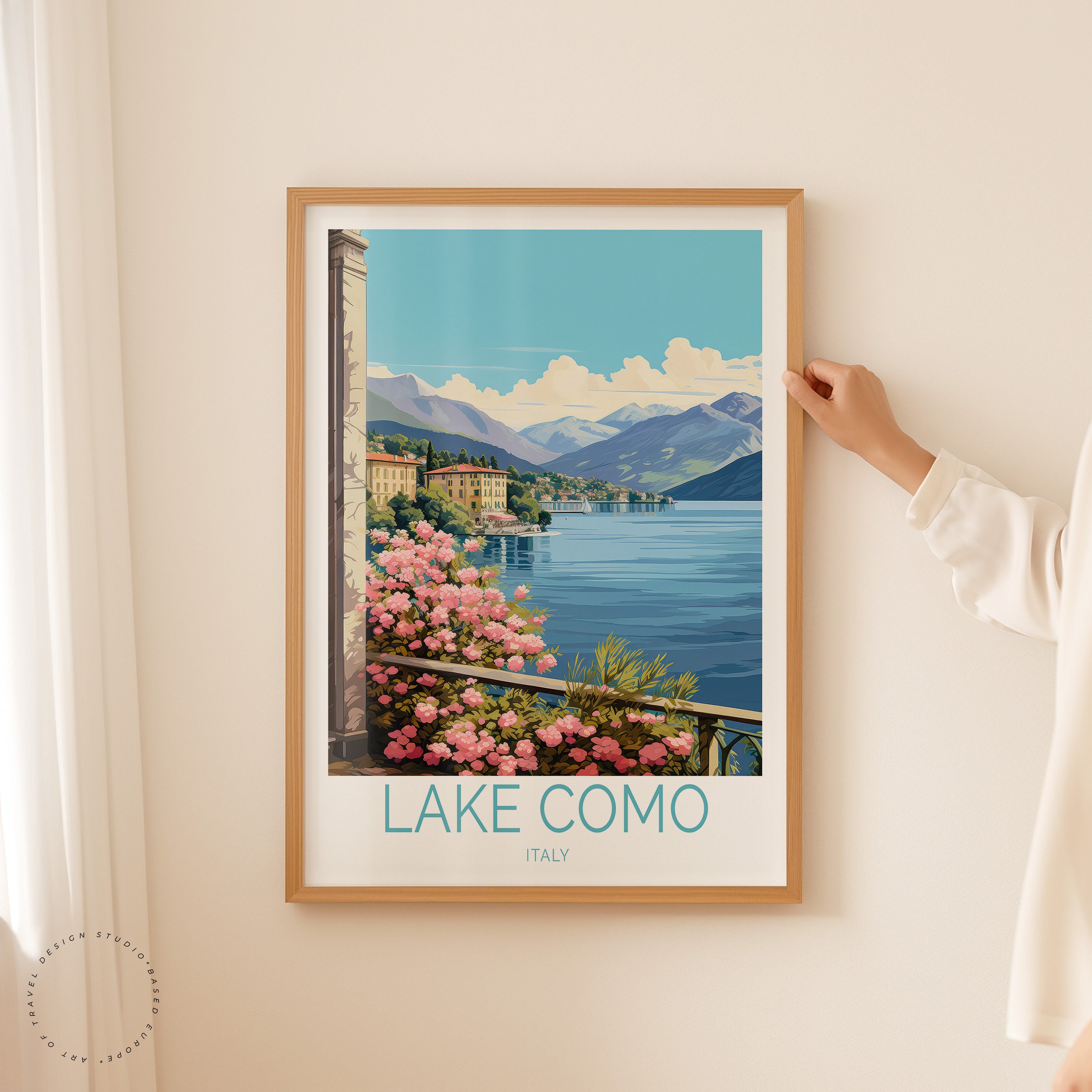 Lake Como Poster, Lake Como Italy Wall Art, Italy City Print, Italy ...