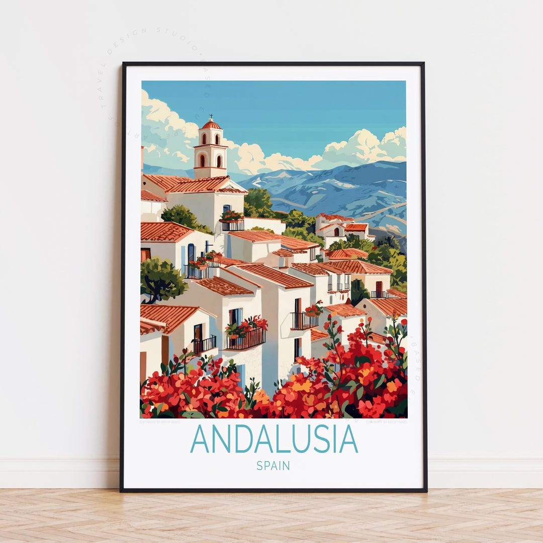 Andalusia Spain Travel Poster, Spain Wall Art, Andalusia Print ...